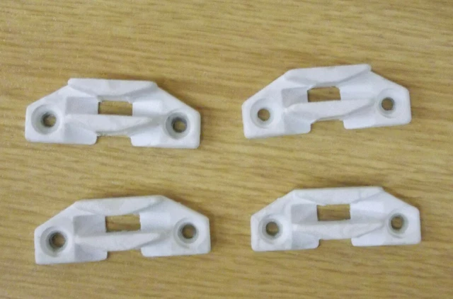 FOUR CARAVAN/MOTORHOME/BOAT WINDOW Catch Lock Plate Grey Screw Fit ...