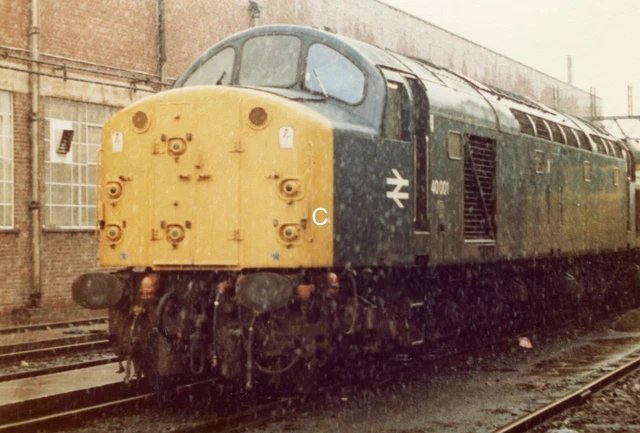 BRITISH RAILWAY B.R Photograph Class 40 - 40001 At Longsight Tmd 22/03 ...