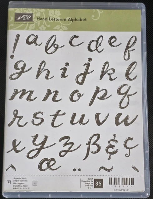 STAMPIN' UP! HAND Lettered Alphabet Stamp Set £13.46 - PicClick UK