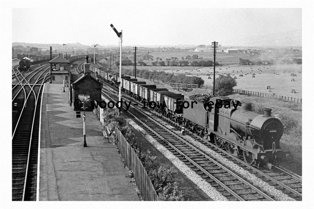 BB0564 - STEAM Train no 43850 at Alfreton Station Derbyshire 1961 print ...