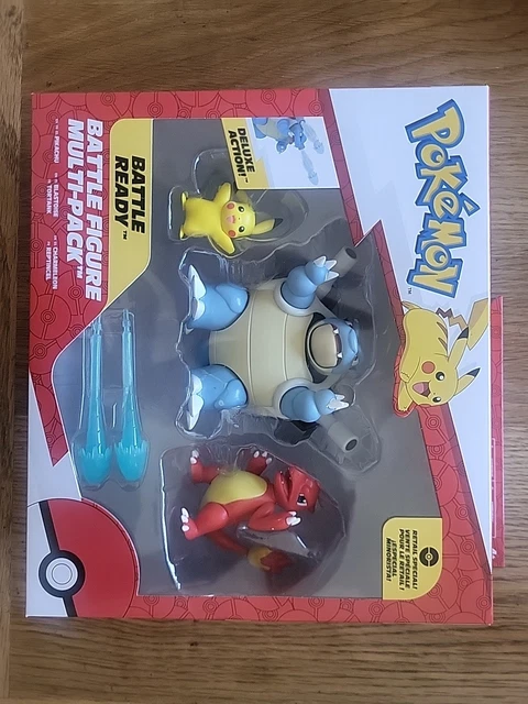 POKEMON BATTLE READY Figures . Pikachu , Blastoise , Charmeleon . New ...
