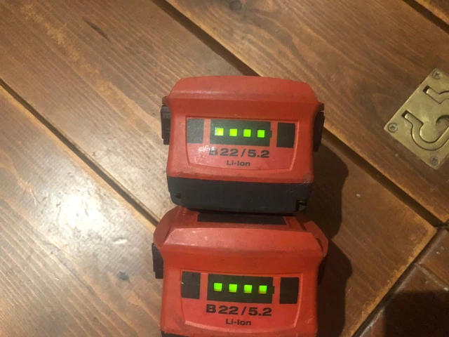 HILTI 22V 5.2Ah Genuine HILTI Batteries LI-ION x 2 £144.00 - PicClick UK