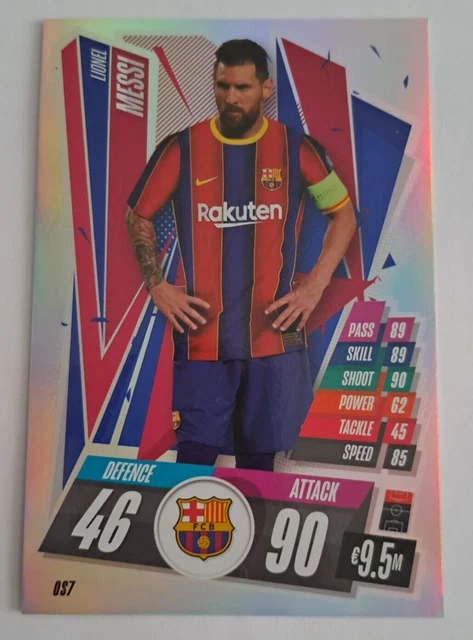 CARTE CARD CARTA OS7 Lionel MESSI FC Barcelona TOPPS Match Attax 2020 ...