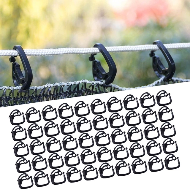 50X FENCE NETTING Clips Bird Netting Hook Shade Clip, For Shade Sail ...