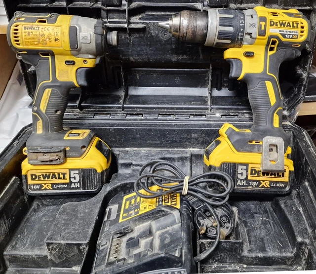 DEWALT DCK266P2T 18V Brushless Combi Drill and Impact Driver + 2x 5ah Batteries EUR 168,37 ...