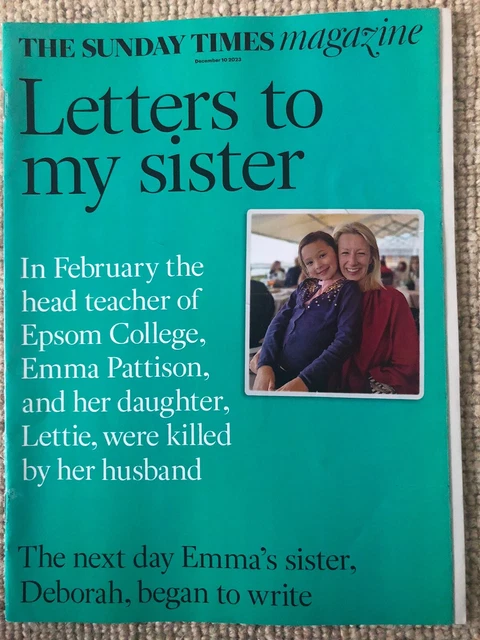 SUNDAY TIMES MAGAZINE EMMA PATTISON COVER NEW 10th DEC 2023 BRYAN ADAMS ...