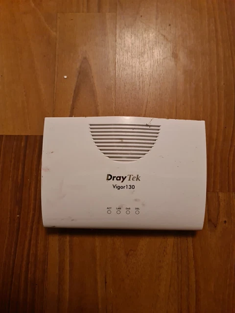 DRAYTEK VIGOR 130 ADSL2+/VDSL2 (FTTC/BT Infinity) Ethernet Modem PPPoE ...