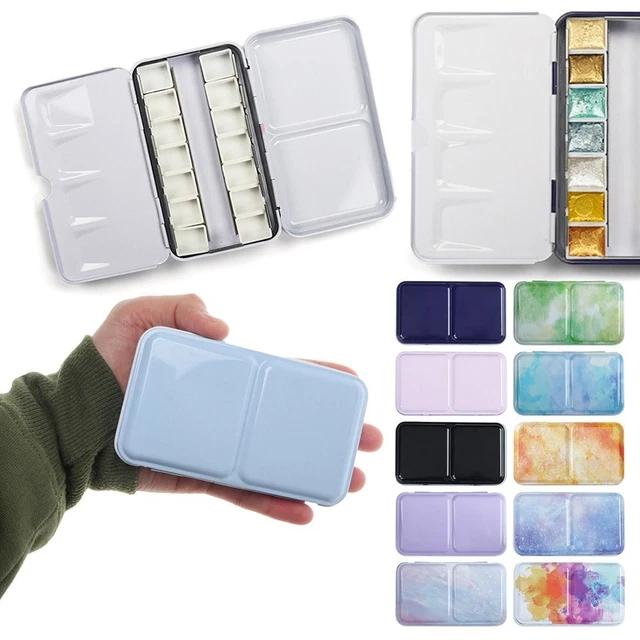 EASY TO CARRY Pigment Box Multi-Color Palette Kit Empty Half Pans ...