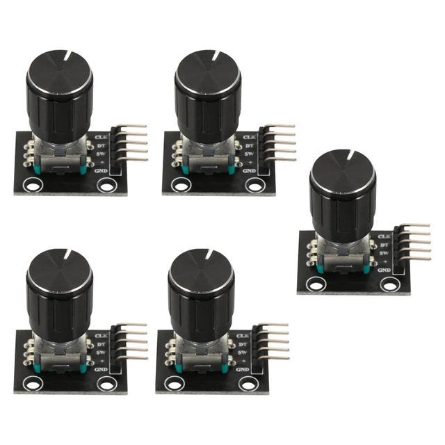 5 PCS MODULE Material Keyes Rotary Encoder Potentiometer Knob £9.35 ...