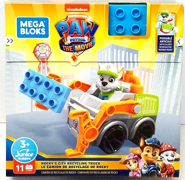 MEGA BLOKS PAW Patrol The Movie Junior Builders ROCKY Recycling Truck ...