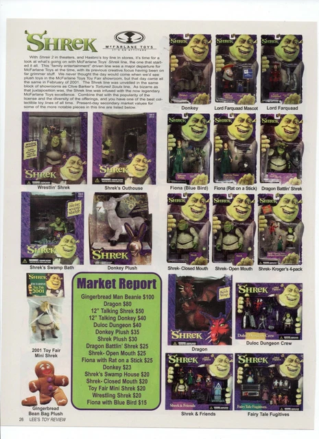 SHREK FIONA DRAGON Lord Farquaad Donkey Action Figures - Vtg. 2004 Toys ...