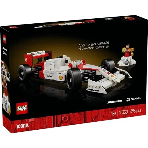 LEGO ICONS MCLAREN MP4/4 Ayrton Senna Model Race Car 10330 Building Set ...