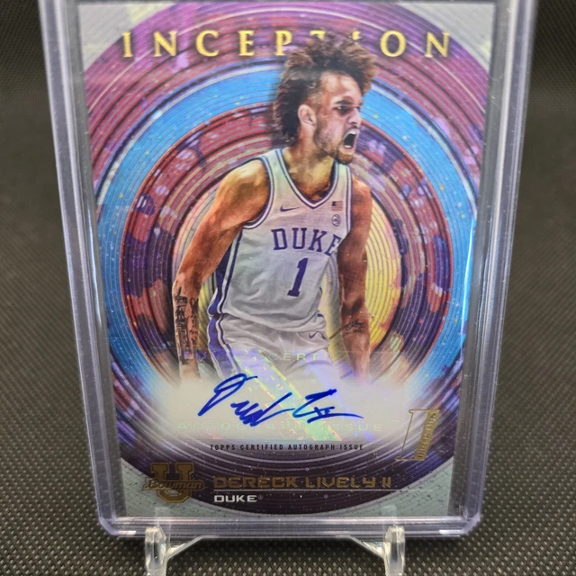 DERRICK LIVELY II Auto 2023 Bowman Inception Duke/NBA FINALS Dallas ...