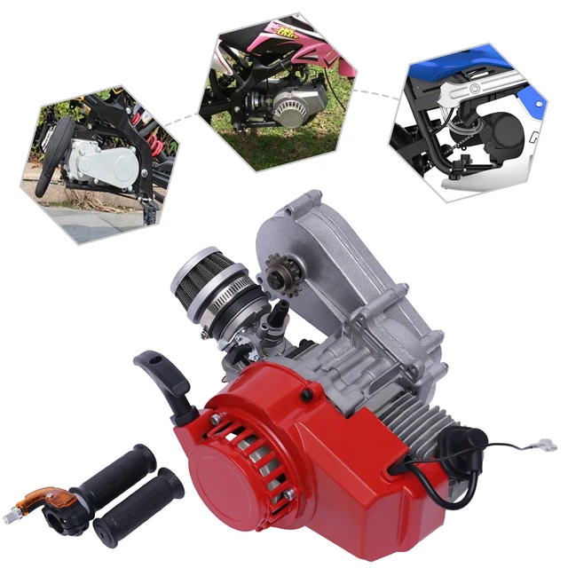 CNC PULL START Engine For 49cc 2-Stroke Motor Pocket Mini Quad Bike ...