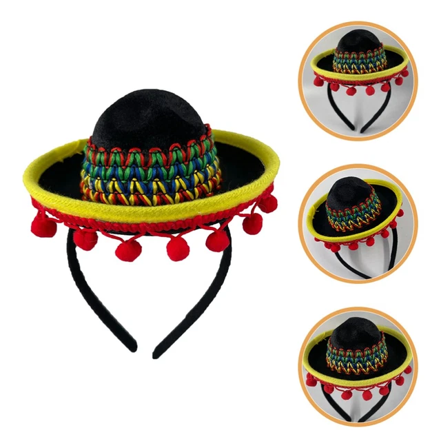 PARTY HAT HEADBAND Mexico Fiesta Headbands Mexican Decorations Themed ...