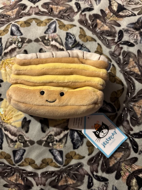 JELLYCAT PRETTY PATISSERIE Mille Feuille Soft Toy Novelty Food Plush ...