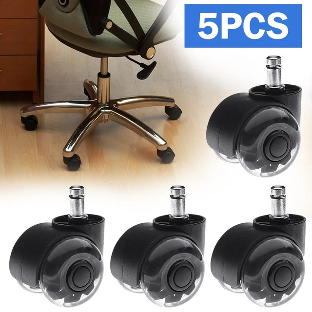 5PCS ROLLERBLADE OFFICE Desk Chair Wheels Replacement Rolling Caster ...