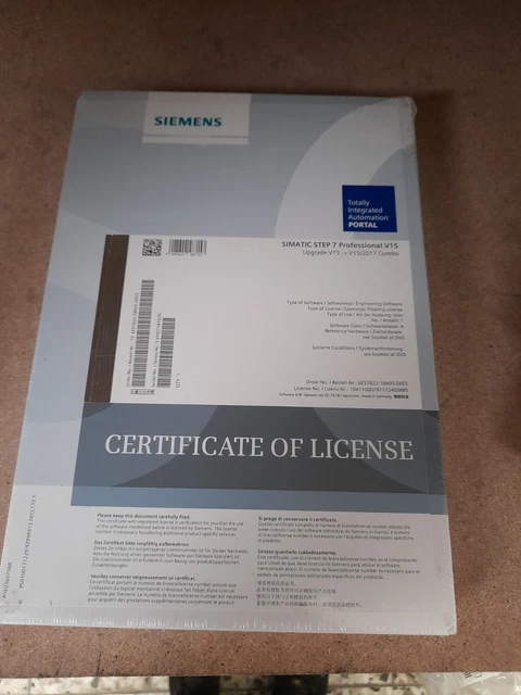 SIEMENS SIMATIC STEP 7 Professional V15 6ES7822-1BA05-0XE5 EUR 350,00 ...