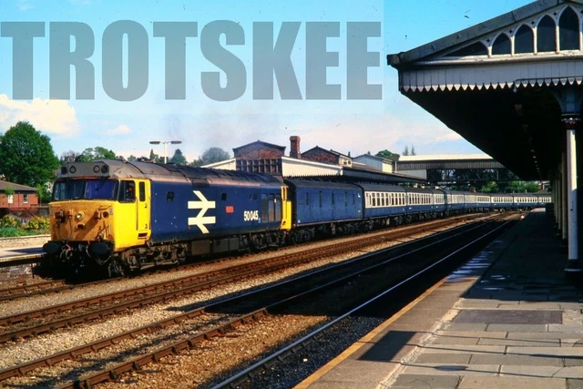 35MM SLIDE BR British Railways Diesel Loco Class 50 50045 Hereford 1987 ...