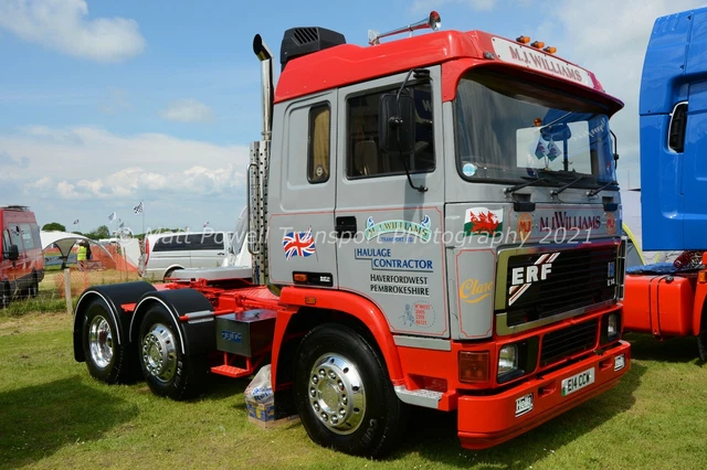 TRUCK PHOTO 12X8 - ERF E14 - M.J Williams - E14 CCW £10.00 - PicClick UK