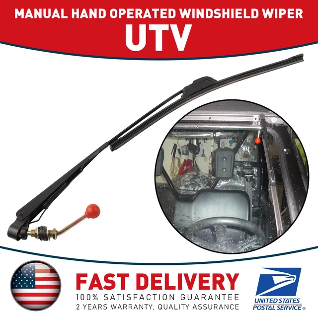 UNIVERSAL REPLACEMENT KIT UTV Manual Hand Operated Windshield Wiper ...