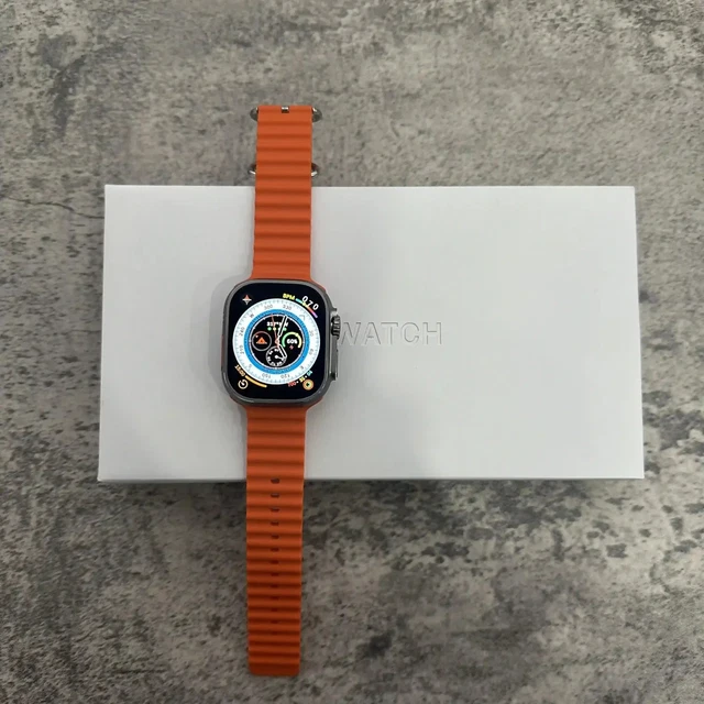 APPLE WATCH ULTRA Titanium Case with Orange Ocean Band (US ONLY) £199. ...