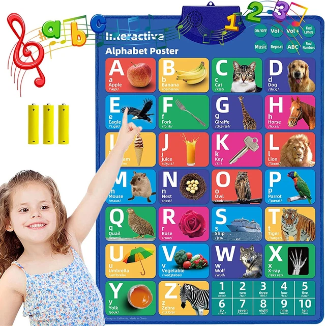 ELECTRONIC INTERACTIVE ALPHABET Wall Chart (Batteries Included ...