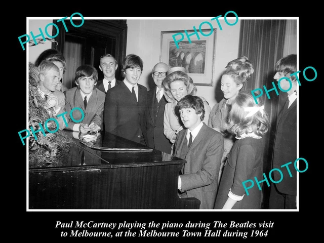 OLD 8X6 HISTORICAL PHOTO OF THE BEATLES 1964 AUSTRALIAN TOUR PAUL ...