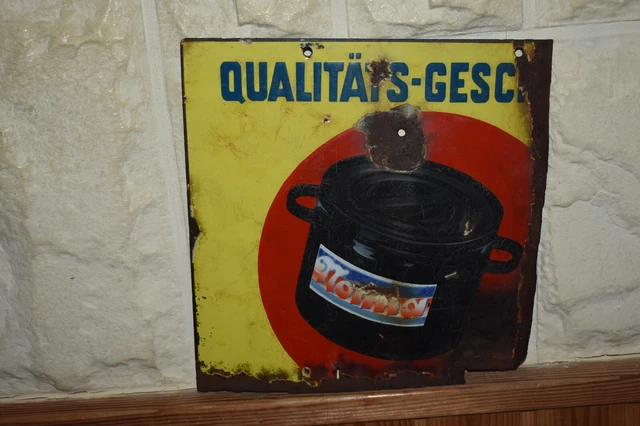 ALTES EMAILSCHILD 20/30ER Jahre Norma,Qualitätsgeschirr,Belegstück ...