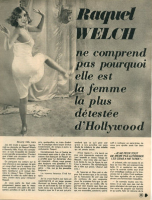 COUPURE DE PRESSE Clipping 1975 Raquel Welch (3 pages) EUR 5,00 ...