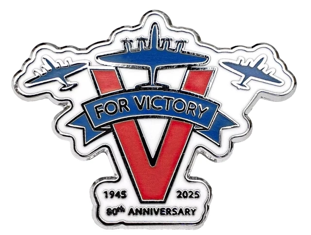 VE DAY VICTORY In Europe 80Th Anniversary 1945 - 2025 Enamel Pin Badge ...
