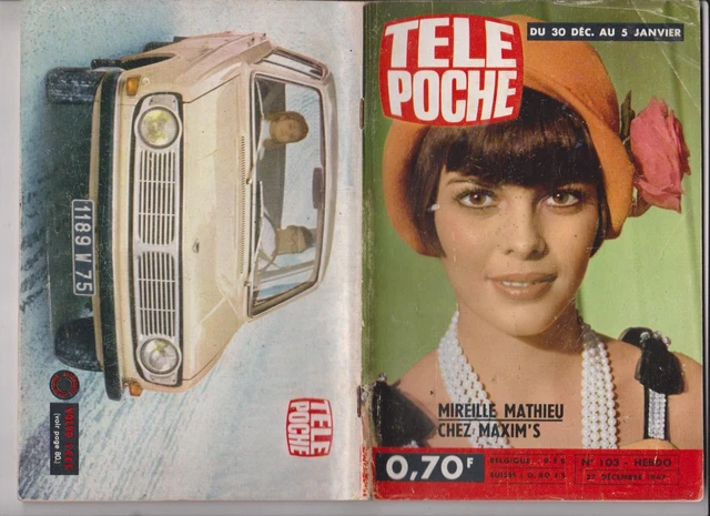 TELE POCHE 1967 N°103 Complet- Mireille Mathieu EUR 10,00 - PicClick FR