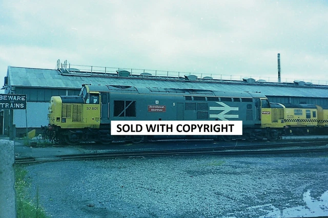 RAILWAY / TRAIN Negative 35mm BR Loco Class 37 37801 Sold with ...