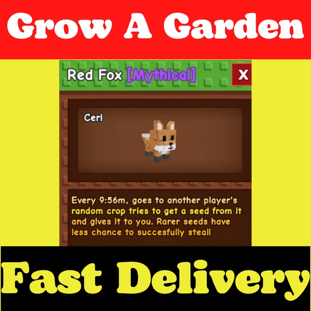 🟢ONLINE🟢 ROBLOX GROW a Garden 🌱 Red Fox 🐶CHEAPEST and FAST DELIVERY $17 ...