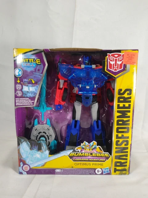 TRANSFORMERS BUMBLEBEE CYBERVERSE Adventures Battle Call Optimus Prime ...