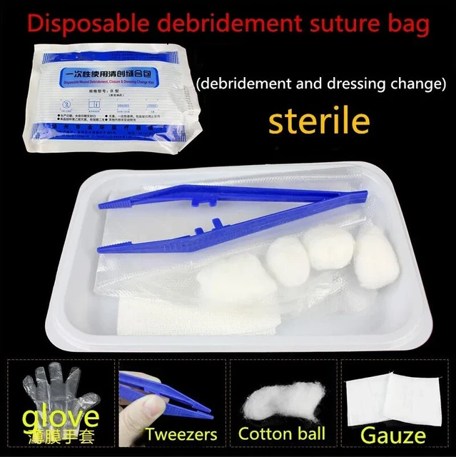 MEDICAL DRESSING CHANGE Kit Debridement, Suture, Sterilization Wound ...