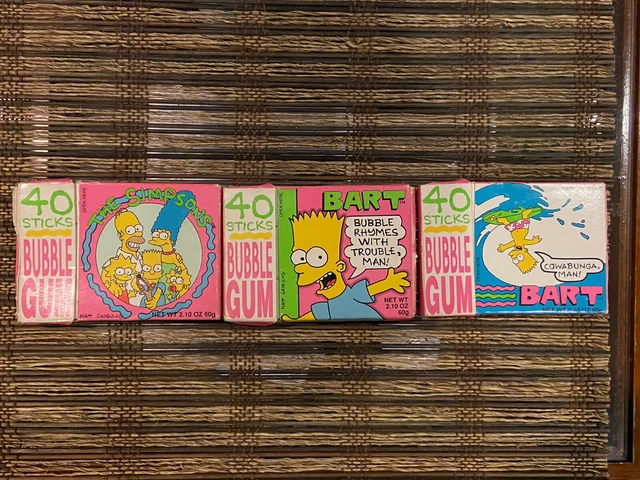THE SIMPSONS RARE Vintage Bubble Gum Packs 3 Boxes 1990 Collection Matt ...