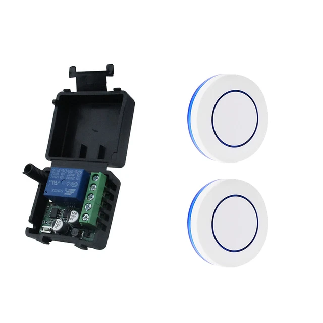 DIY 433MHZ MINI Smart Switch Module 12V 24V RF Wireless Round Button ...