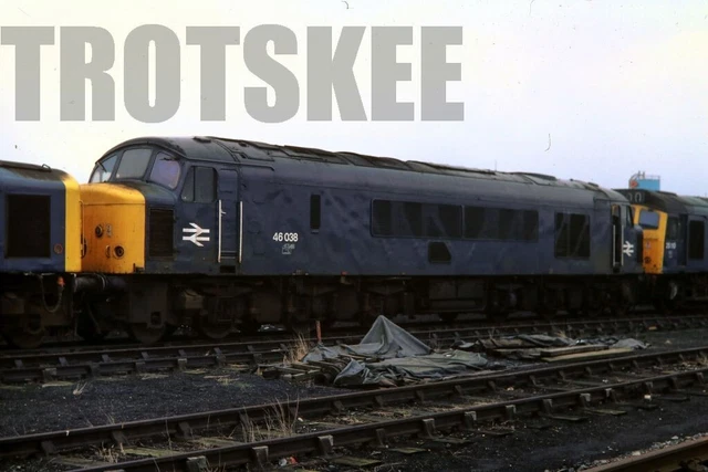 35MM SLIDE BR British Rail Diesel Loco 46038 Class 48 Swindon Works ...