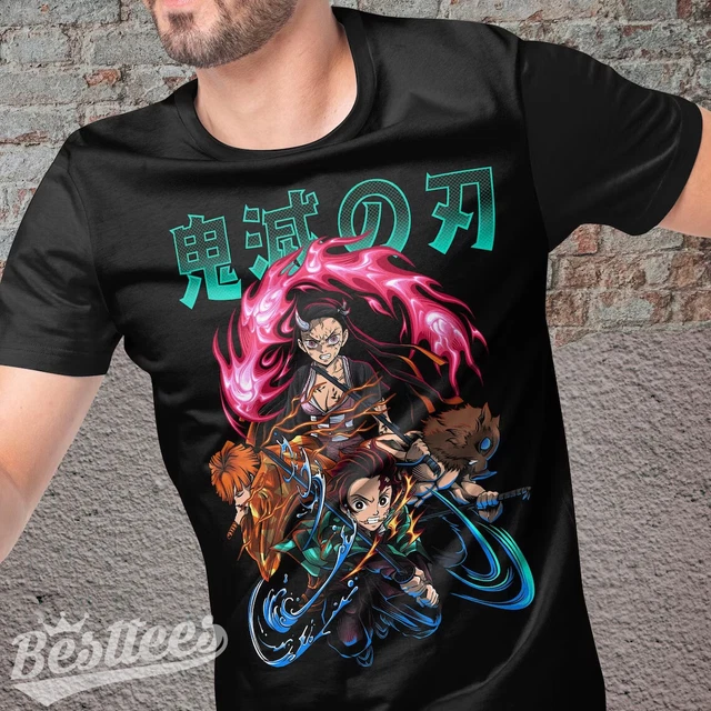 Japanese Anime Manga Demon Slayer Tanjiro Nezuko Inosuke Zenitsu Tee T