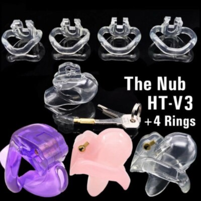 NUB RESIN HT V3 BDSM Male Chastity Small Cage Lockable Ring Restraint ...