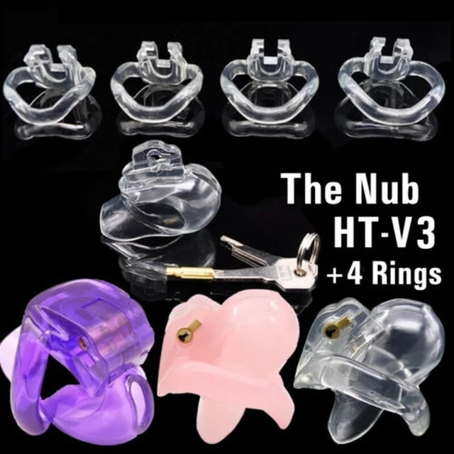 NUB RESIN HT V3 BDSM Male Chastity Small Cage Lockable Ring Restraint ...