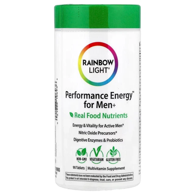 RAINBOW LIGHT, PERFORMANCE Energy™ for Men+, 90 Tablets, Expiry:02/2027 ...