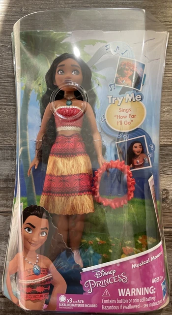 DISNEY PRINCESS MUSICAL Moana Doll with Shell Necklace, Sings "How Far ...