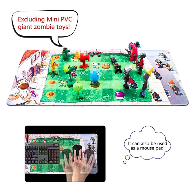 PLANTS VS ZOMBIES Game Battle Map Plan Map Mouse Pad Kids Toy 24inches ...