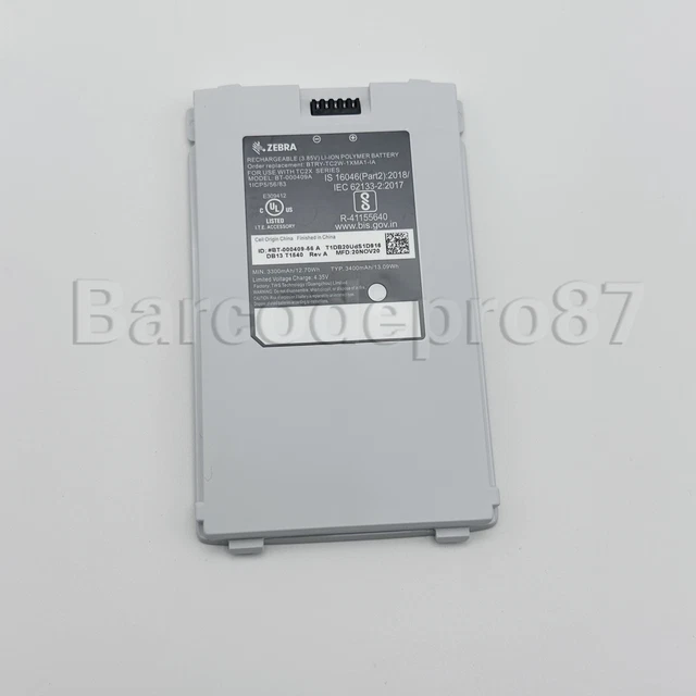 NUEVA BATERÍA DE 3400mAh para Zebra TC21 TC26 TC2X BT-000409A BTRY-TC2W ...