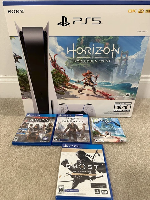 PLAYSTATION 5 PS5 Console Horizon Forbidden West + 5 GAMES MEGA BUNDLE ...