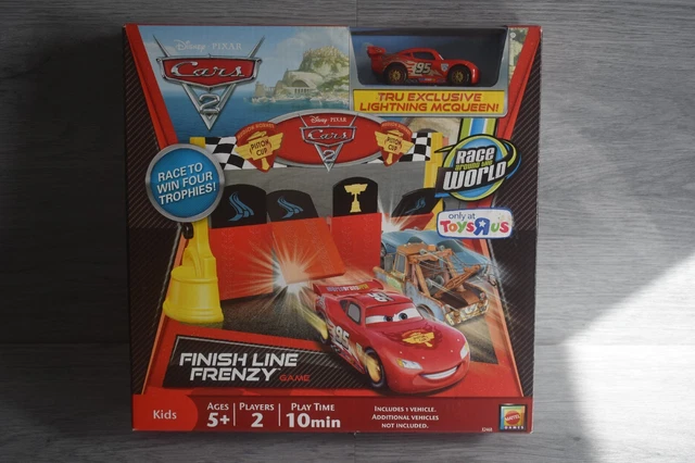 DISNEY PIXAR CARS 2 FINISH LINE FRENZY GAME with EXCLUSIVE LIGHTNING ...