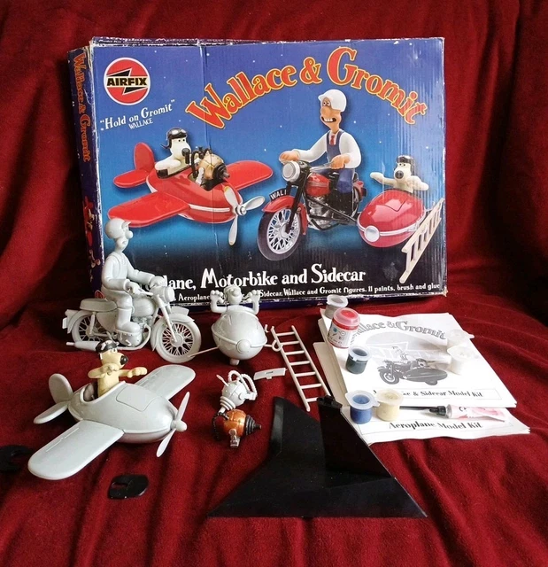 AIRFIX WALLACE & Gromit Aeroplane, Motorbike & Sidecar Model Kit ...