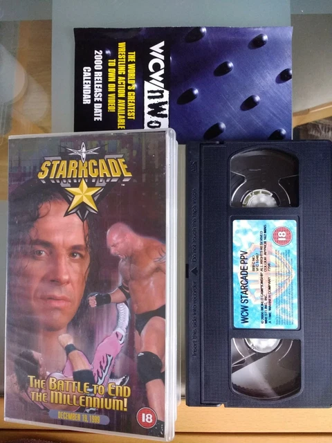 WCW STARRCADE 1999 PPV VHS VIDEO TAPE BRET HART v GOLDBERG, NASH v SID ...
